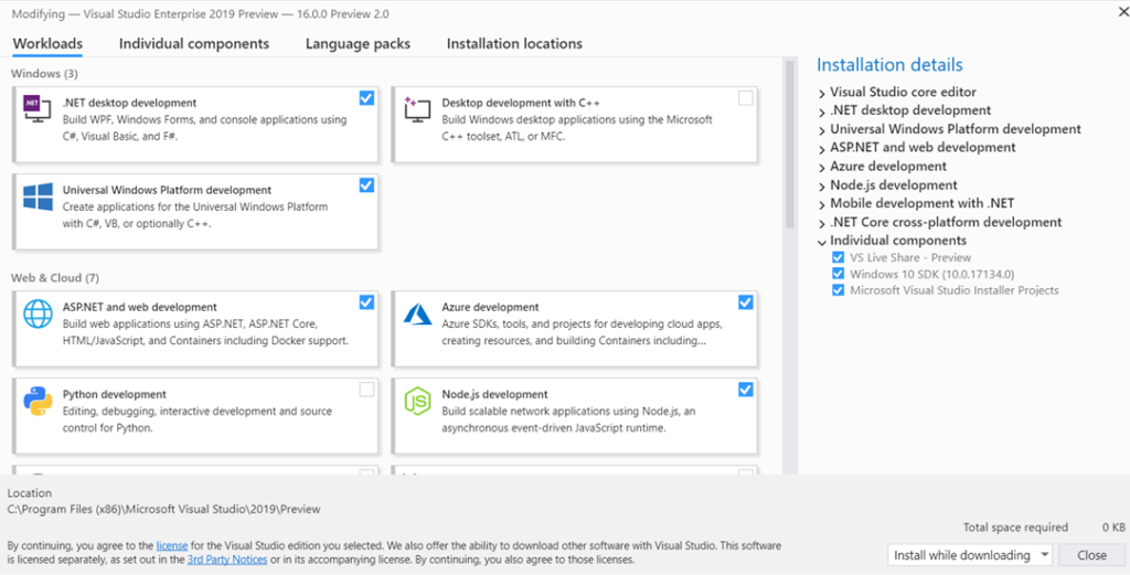 Visual Studio installation – Tito’s blog